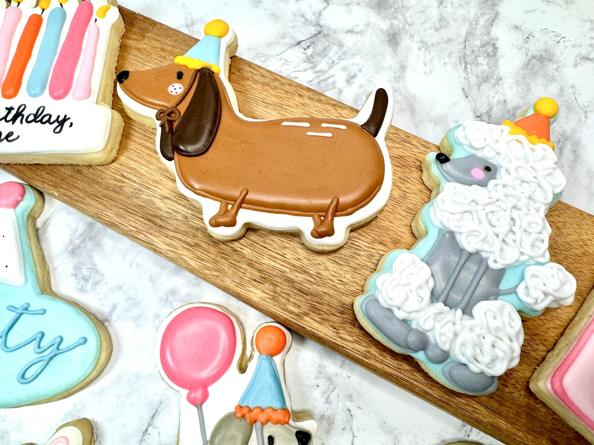 Let's PAWTY- Dog Themed Birthday Party Custom Cookie Set – Sugary ...
